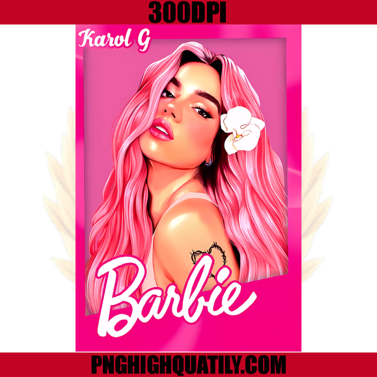 Barbie Karol G PNG, Bichota PNG, Karol G Pelo Rosa PNG