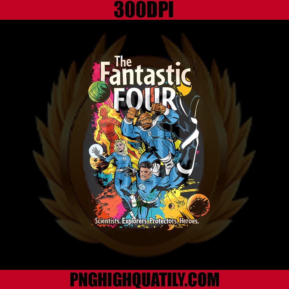 Marvel The Fantastic Four PNG, First Steps Epic Comic Book Cover PNG