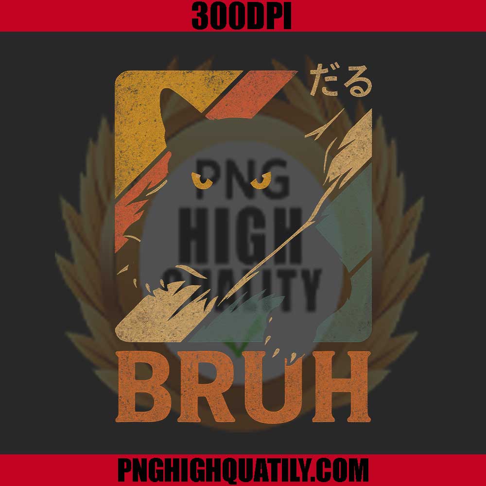 Bruh Funny Cat Meme Anime Manga PNG