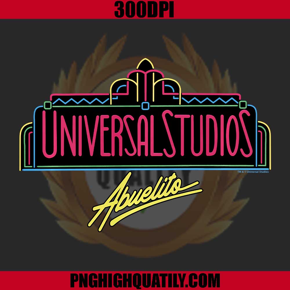 Universal Studios Marquee Abuelito PNG, Neon Long Sleeve PNG