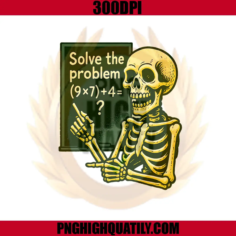 67 Halloween Math Funny PNG, Six Seven Meme Brainrot Skeleton PNG