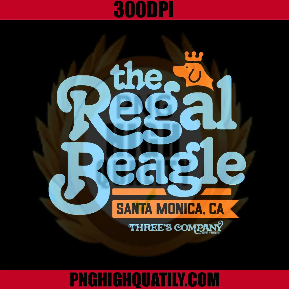 The Regal Beagle Pub Logo PNG, Vintage Threes Company PNG