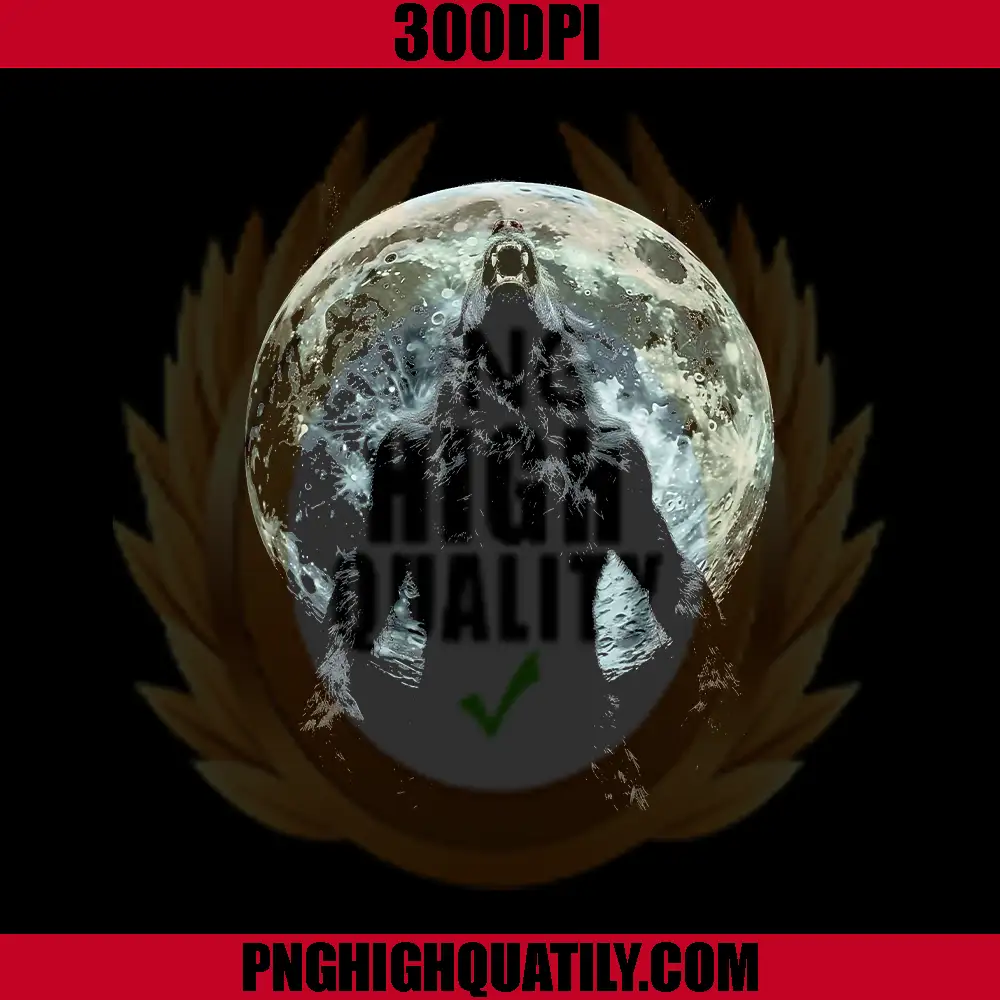 Werewolf Wolf Howling Moon PNG, Alpha Male Halloween Sigma Male PNG