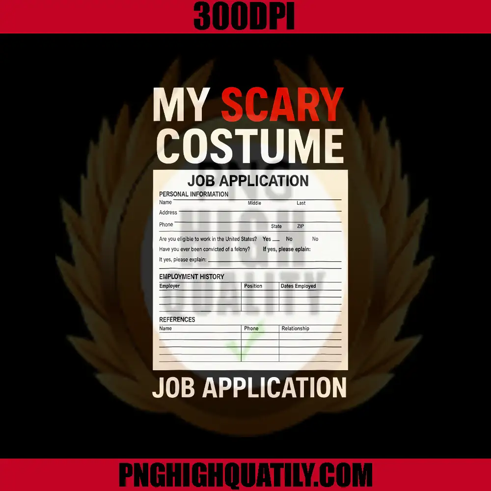 Job Application Funny Scary PNG, Halloween Trick or Treat PNG