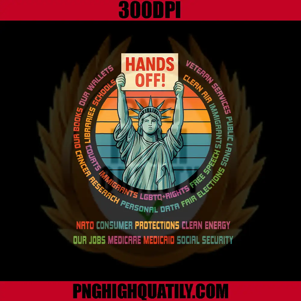 Resist Resistance USA PNG, Statue of Liberty Hands Off Protest PNG