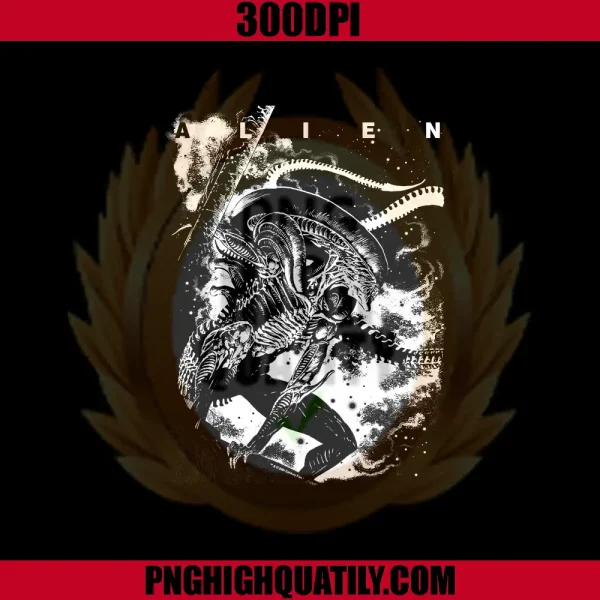 Aliens Iconic Epic Xenomorph PNG, In The Dark Big Chest Poster PNG