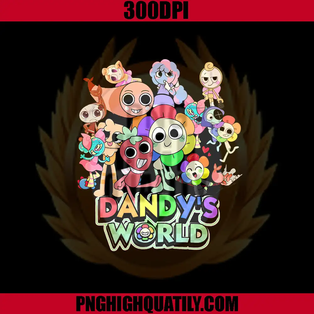 Dandys World Colorful Characters PNG, Cute Cartoon Game Art PNG