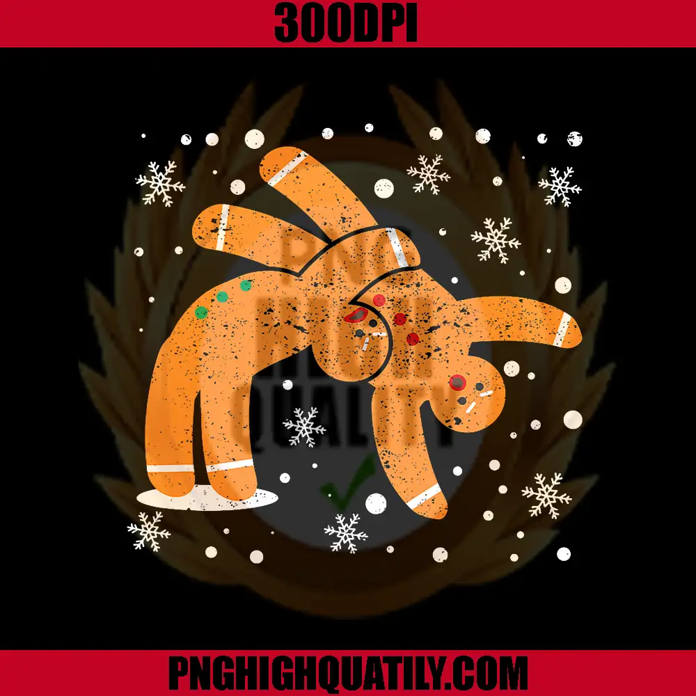Gingerbread Man Cookies Christmas PNG, Funny Fighting Wrestling PNG