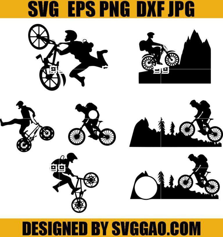Mountain Bike Bundle Svg, MTB Svg, Bicycle Svg – SVGGAO