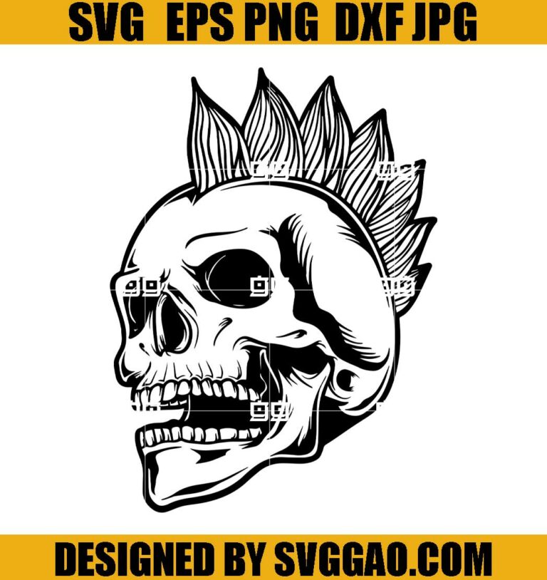 Skull-With-Mohawk-Svg_-Mohawk-Hair-Svg_-Skeleton-Svg
