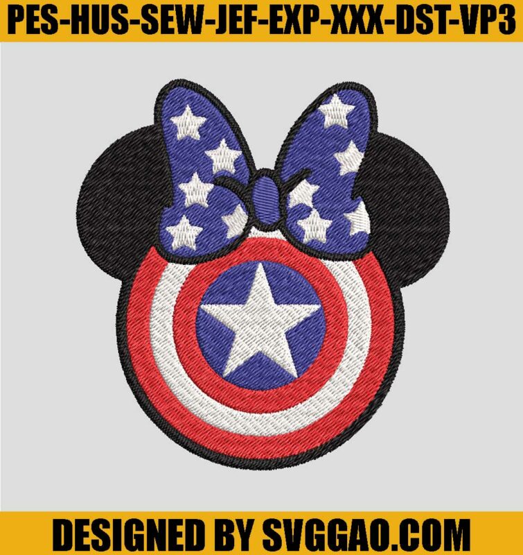 Mickey Captain America Embroidery Design – SVGGAO
