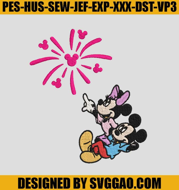 Mickey Mouse Fireworks Embroidery Design, Disney Embroidery Machine ...