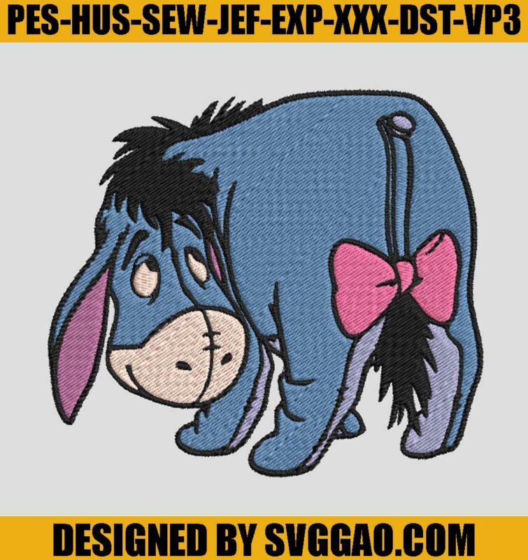 Eeyore Embroidery Design, Winnier The Pooh Embroidery Machine File – SVGGAO