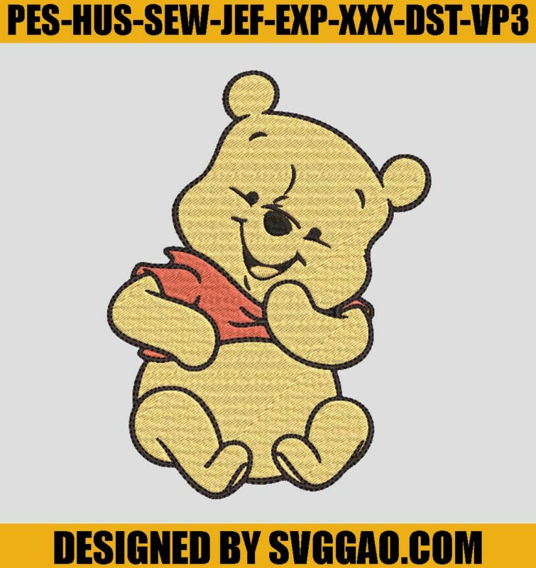 Baby Pooh Embroidery Design, Pooh Embroidery Machine File – SVGGAO