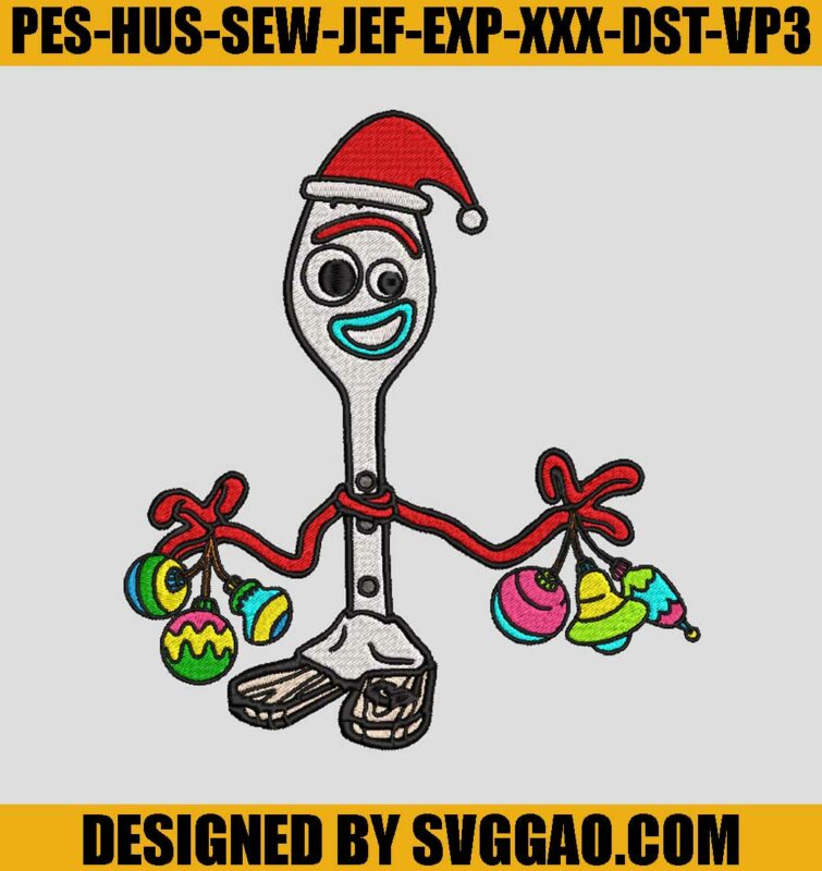 Forky Christmas Embroidery Design, Toy Story Embroidery File – SVGGAO