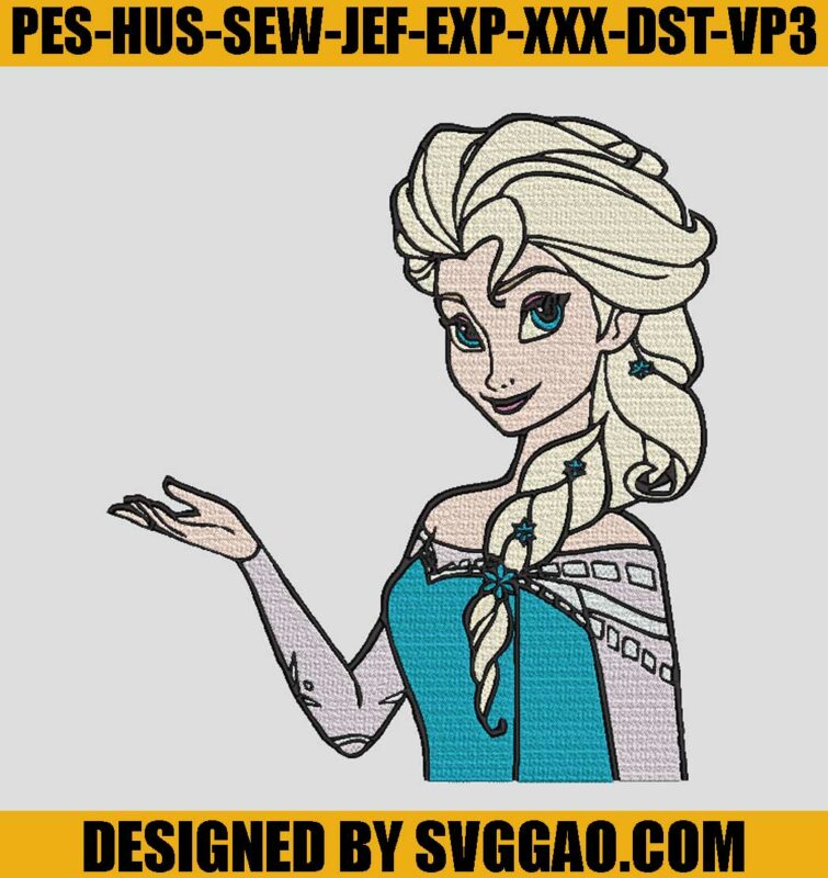 Disney Elsa Frozen Embroidery Machine, Princess Elsa Frozen Embroidery Design – SVGGAO