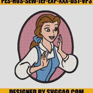 Beauty Face Belle Embroidery Designs, Beauty And The Beast Embroidery ...
