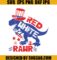Red White Rawn Svg, 4th Of July Svg, T-rex Flag US Svg