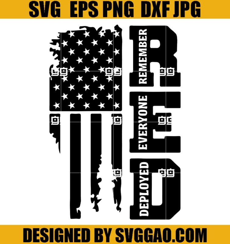 Red Friday US Flag SVG- Red Friday American Flag SVG