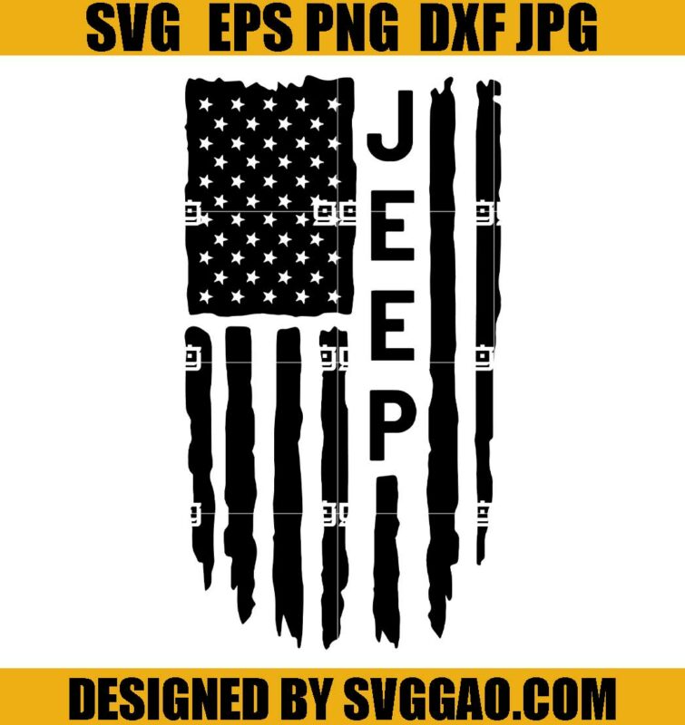 Jeep American Flag SVG- Jeep Flag SVG- Jeep USA Flag SVG