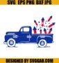 Patriotic Vintage Old Truck Svg- Fourth Of July SVG- 4th Of July Svg