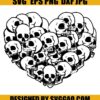 Skull Heart SVG, Love SVG, Gothic Svg, Halloween Svg