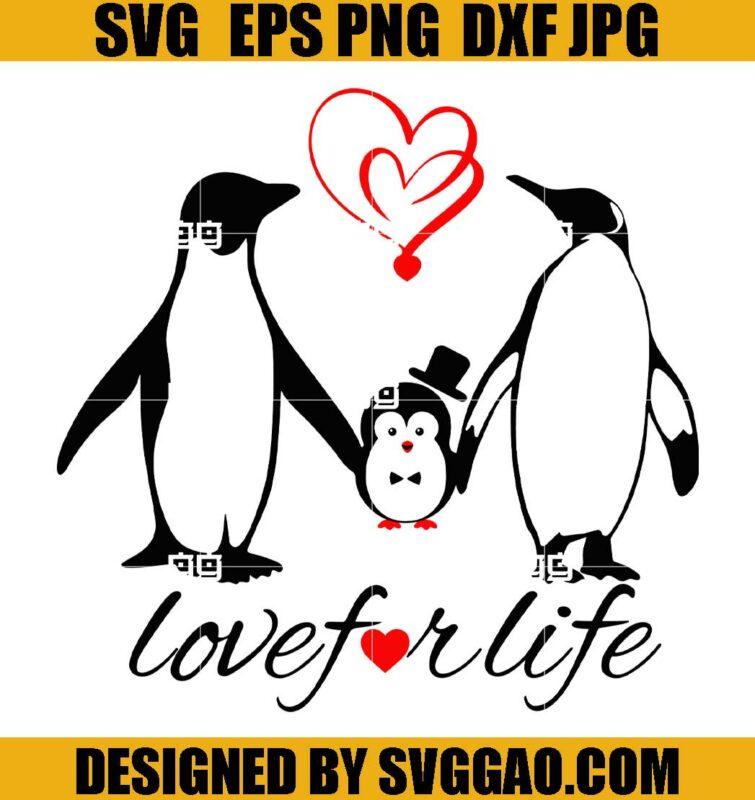 Penguin Couple Svg, Cute Penguin Svg, Family Penguin Svg – SVGGAO