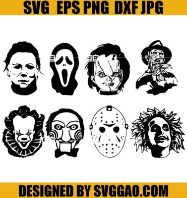 Horror Movie Characters Bundle SVG- Freddy SVG- Scream SVG