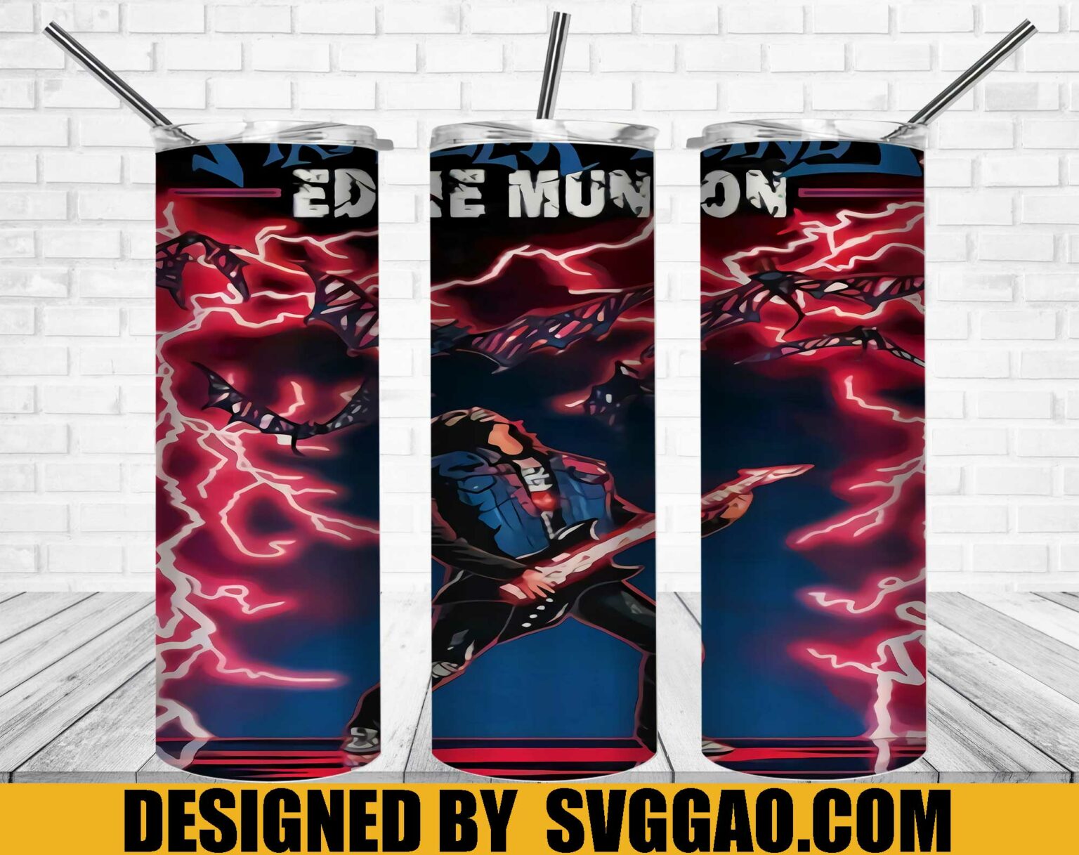 Stranger Things Season 4 Tumbler Wrap PNG-Eddie Munson 20oz
