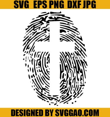 Christian Cross Fingerprint SVG- My Identity Is In Christ SVG
