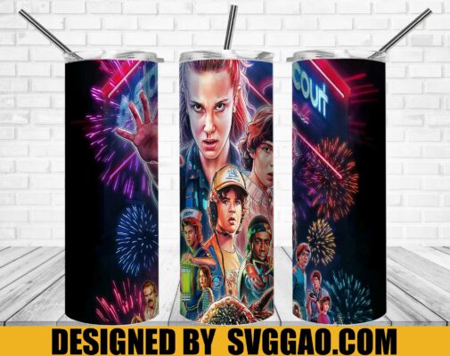Stranger Things 4 Tumbler Design
