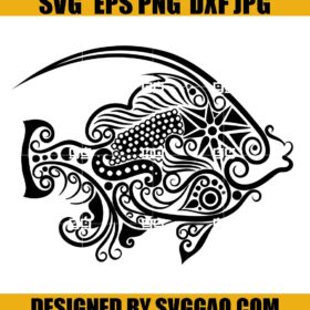 Fish SVG, Floral Fish SVG, Fishing SVG, Fish Lover SVG – SVGGAO