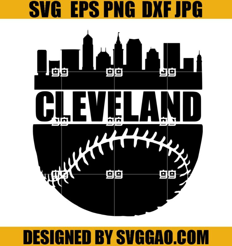 Cleveland Baseball Skyline SVG- Baseball SVG
