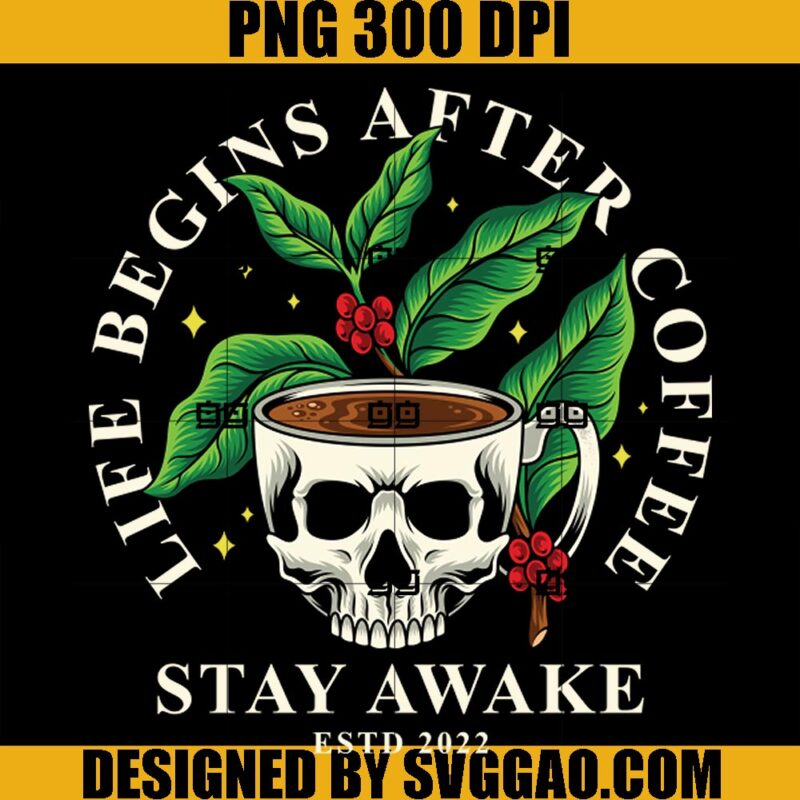 Skull Coffee PNG, Stay Awake PNG, Horror Coffee Latte PNG – SVGGAO