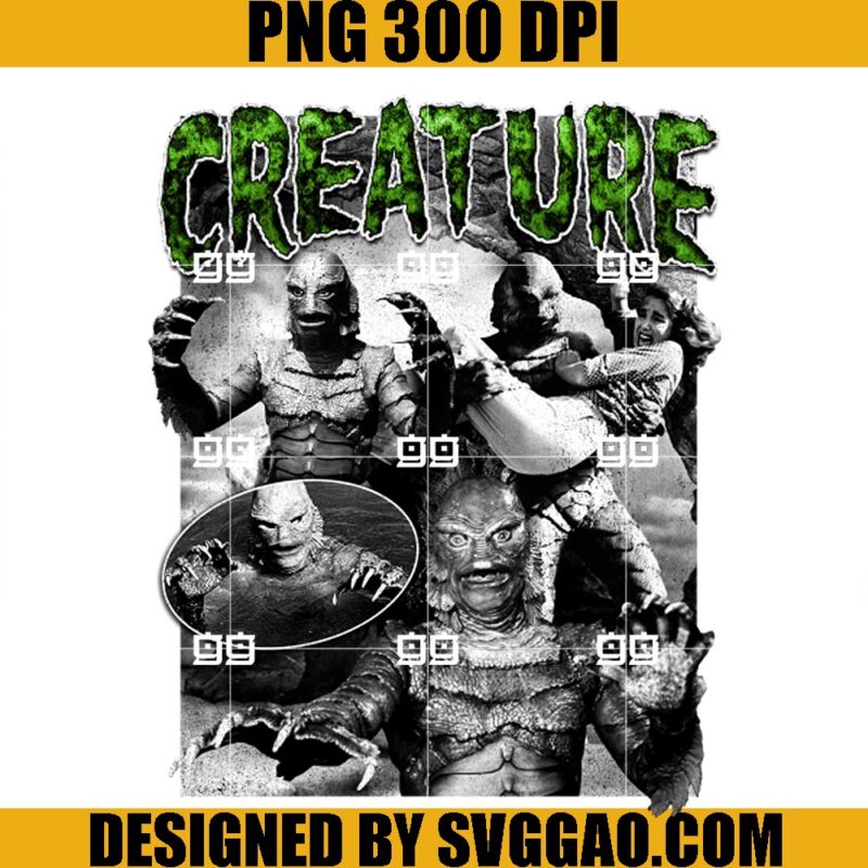 Creature From The Black Lagoon PNG, Retro Monsters PNG