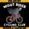 Vampire On Bicycle PNG, Night Rider Cycling Club PNG