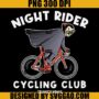 Vampire On Bicycle PNG, Night Rider Cycling Club PNG