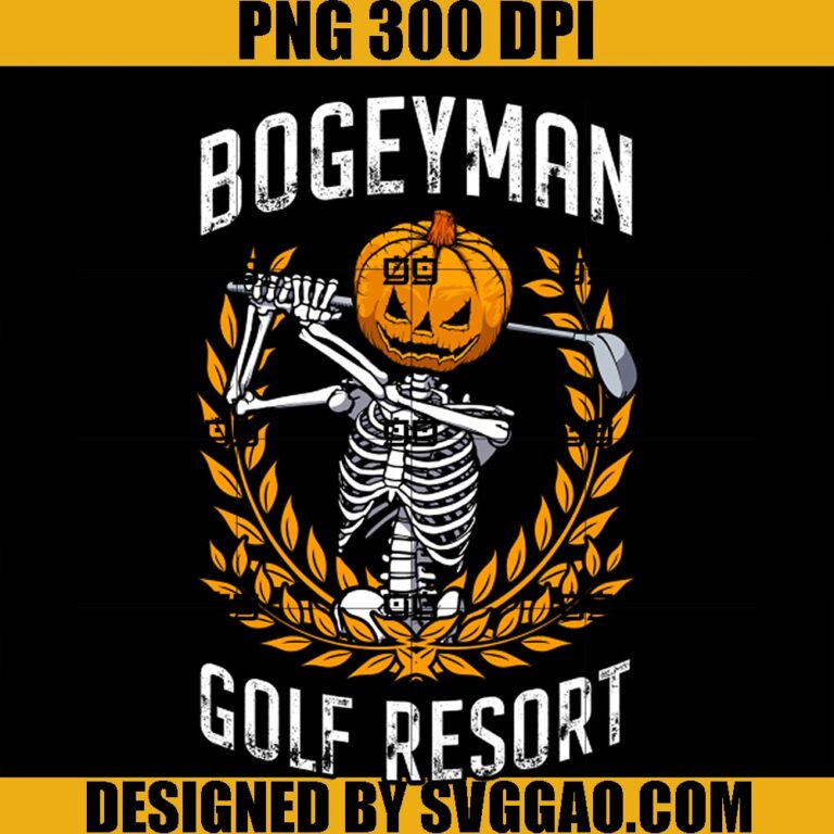 Halloween Golf Gothic Golfer PNG, Dad Skeleton Skull Sunset