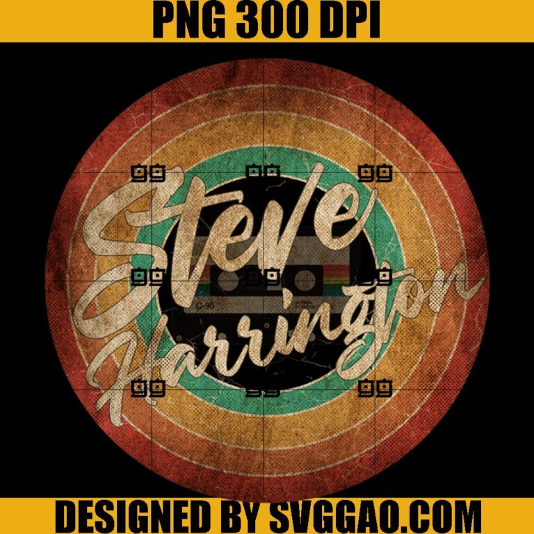 Steve Harrington Vintage Circle Art PNG, Stranger Things PNG