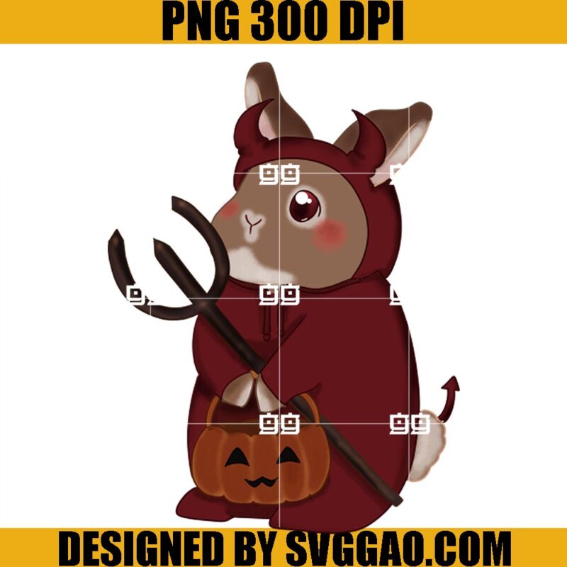 Little Devil Rabbit PNG, Bunniesmee Halloween Edition PNG