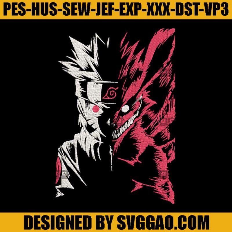 Naruto Kurama Embroidery Design, Naruto Shippuden Kurama
