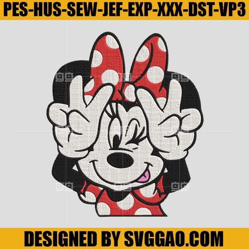 Minnie Mouse Embroidery Design,Cute Minnie Embroidery