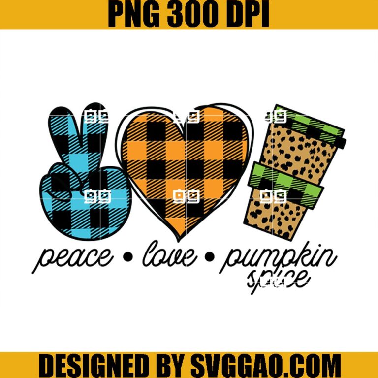 Peace Love Pumpkin Spice PNG, Fall Halloween Thanksgiving PNG