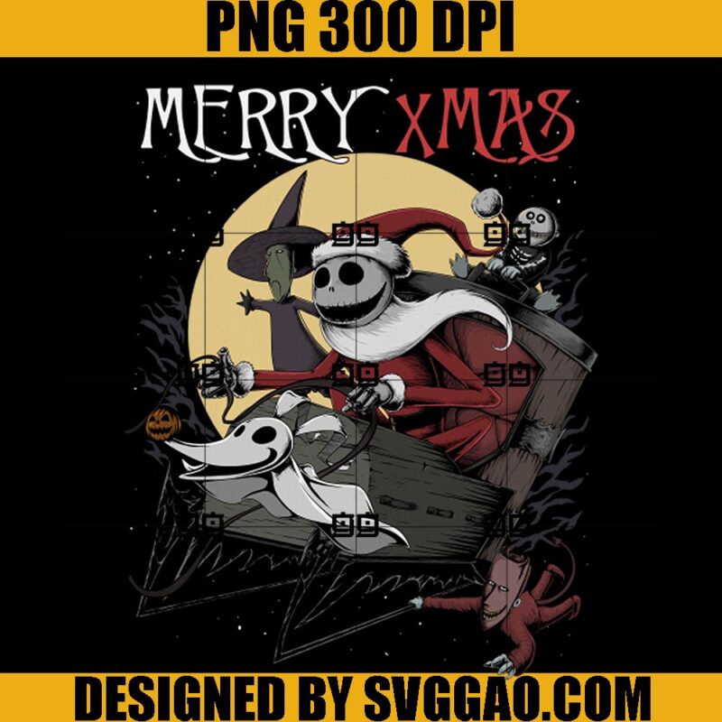 Merry Xmas PNG, Santa Jack PNG, Nightmare Before Christmas PNG
