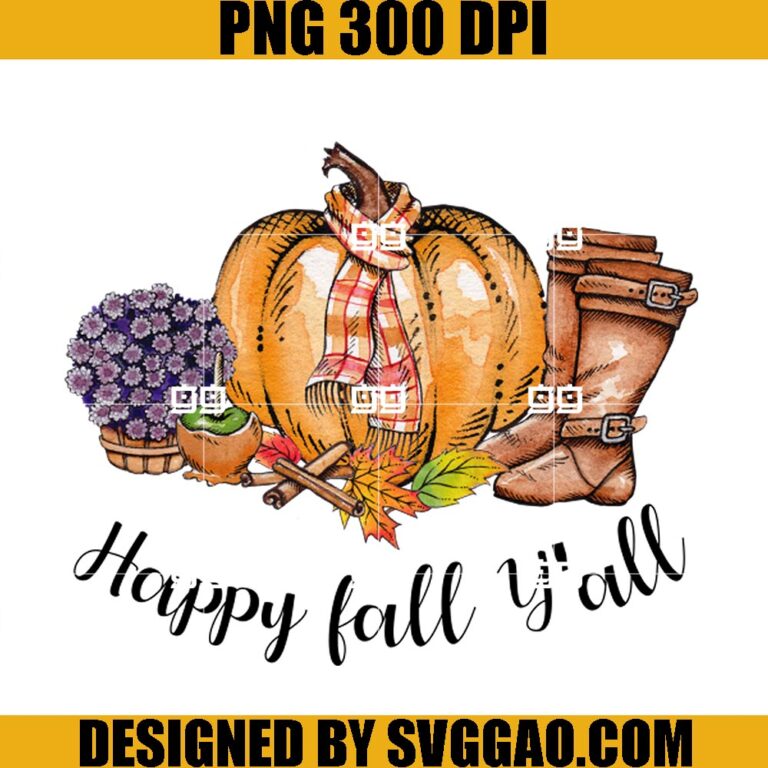 Happy Fall Y’all Pumpkin PNG, Pumpkin PNG – SVGGAO