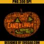 Halloween Trick Or Treat Pumpkin Word Art PNG, Pumpkin Candy PNG