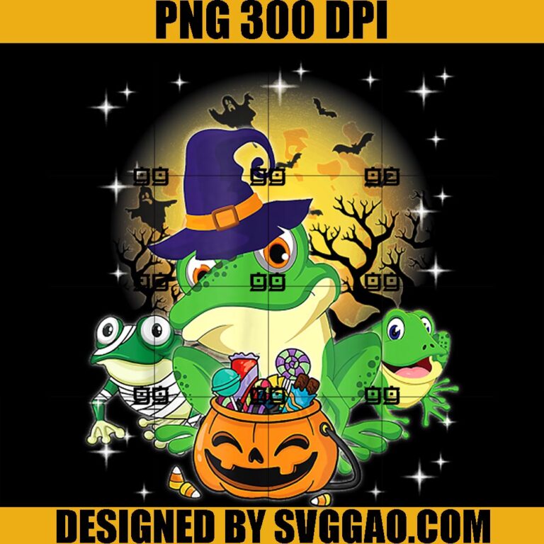 Frog Mummy Witch Moon Ghosts PNG, Pumpkin Candy PNG
