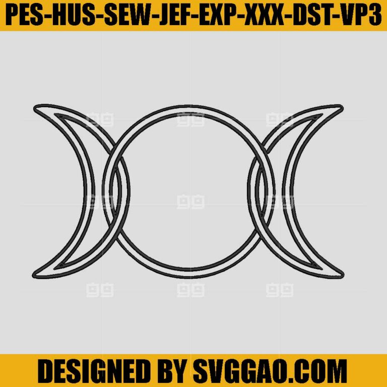 Triple Goddess Embroidery Design, Triple Goddess Embroidery