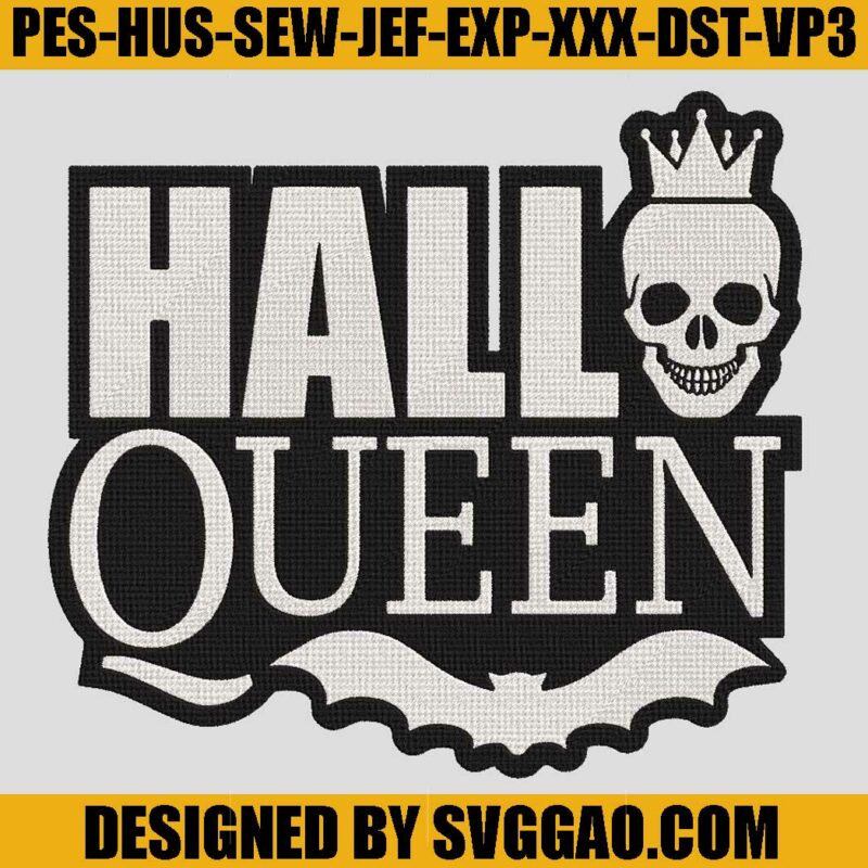Hallo Queen Embroidery , Queen Of Halloween Embroidery