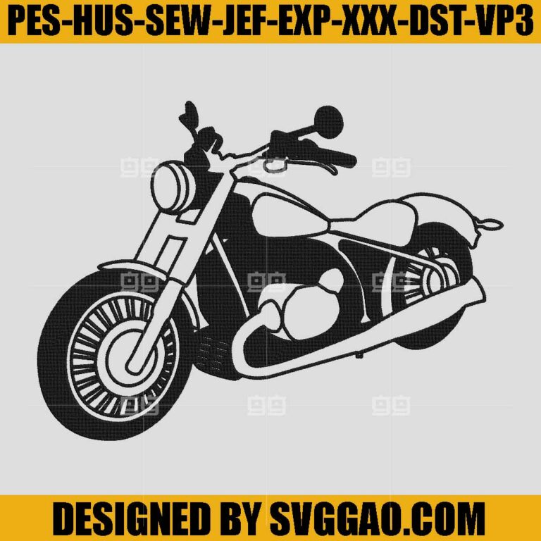 Motorcycle Embroidery Design, Moto Embroidery Machine File